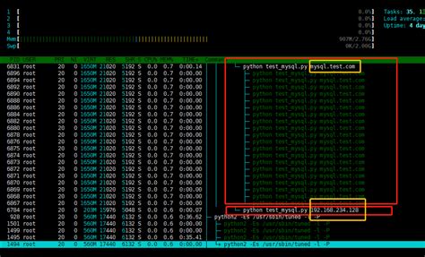 when the host parameter is the domain name a thread will appear every