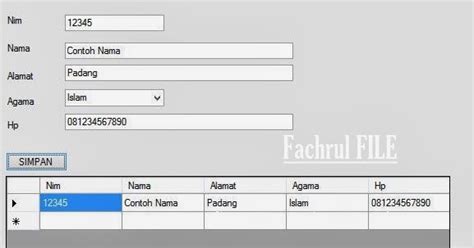 Simpan Data Kedalam Datagridview Dengan Vb Net