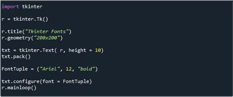 Tkinter Fonts