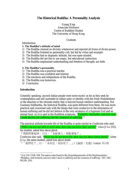 Lecture 2 Notes Bstc2002 Life And Buddhism Hku Thinkswap
