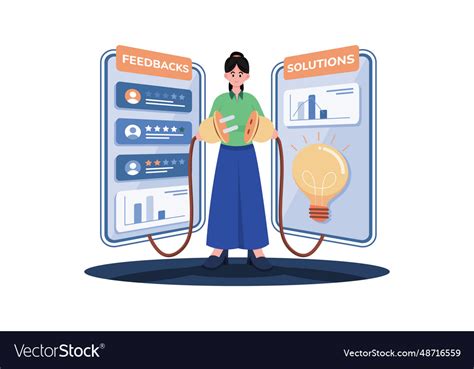 Customer Support Tailors Solutions Based Vector Image