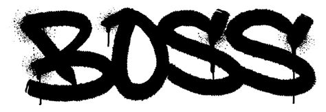 보스 낙서 흑인과 백인 에어 브러시 스프레이 페인트 타이포그래피 검은색에 대한 스톡 벡터 아트 및 기타 이미지 검은색 공사장 감독 그래피티 Istock