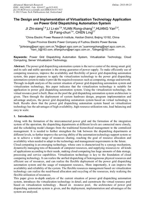 the design and implementation of virtualization technology application