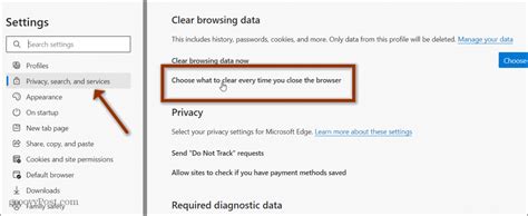 How To Make Edge Clear Browsing Data When You Close It