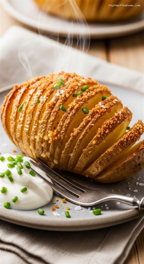 Crispy Hasselback Potatoes With Butter And Breadcrumbs Rhythm Of The Home