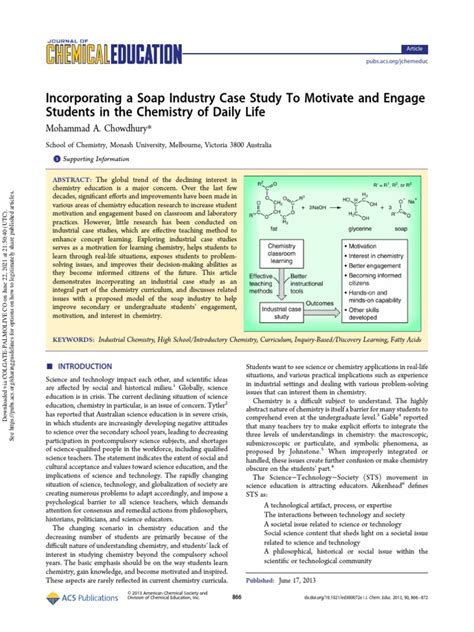 Incorporating A Soap Industry Case Pdf Sodium Hydroxide Curriculum
