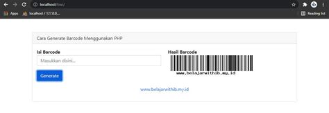 Cara Generate Barcode Menggunakan Php Belajarwithib