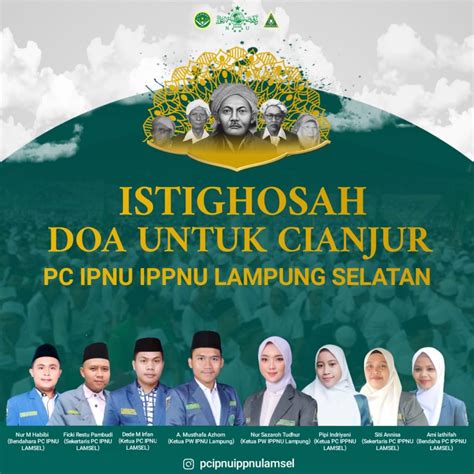 Pc Ipnu Ippnu Lampung Selatan Akan Gelar Istighosah Untuk Cianjur Saburainewsid