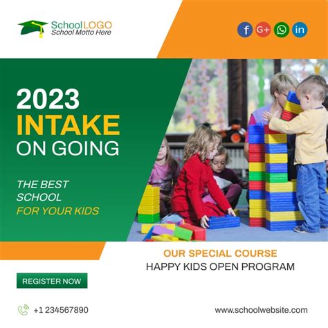 School Advert Template Postermywall