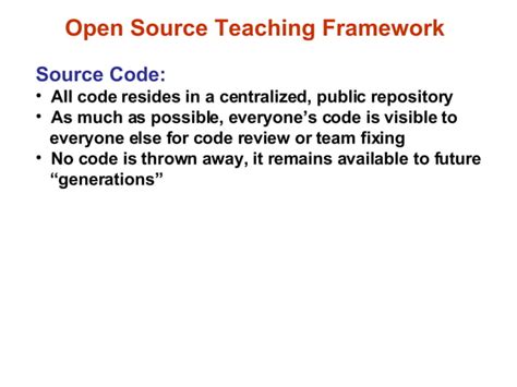 An Open Source Framework For Teaching Bioinformatics Ppt