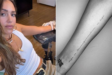 Jessica Alba Debuts Tattoo Following Split From Cash Warren