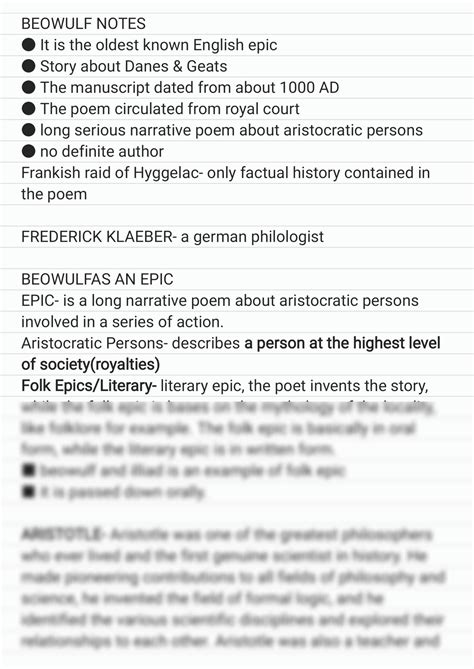 Solution Beowulf Notes And Origin 230313 010311 Studypool