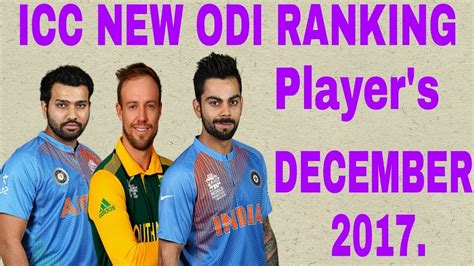 Top 10 Odi Batsman With Icc Ranking List December 2017 Latest