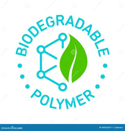 Biodegradable Polymers Green Vector Logo Icon Emblem Eco Friendly