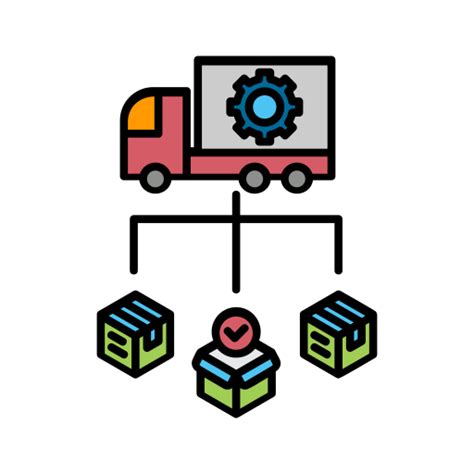 Distribution Network Free Shipping And Delivery Icons