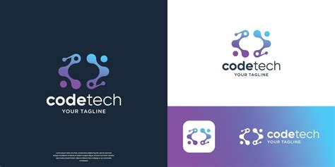 Coding Logo Designs Template Modern Code Logo For Programmer Symbol Graphic 49080566 Vector