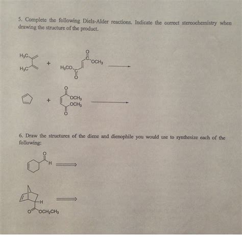 Solved Complete the following Diels-Alder reactions. | Chegg.com