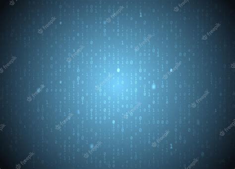 Premium Vector Vector Binary Code Blue Background Big Data And