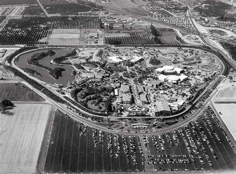 Aerial Photograph Of Disneyland On Opening Day Anaheim California