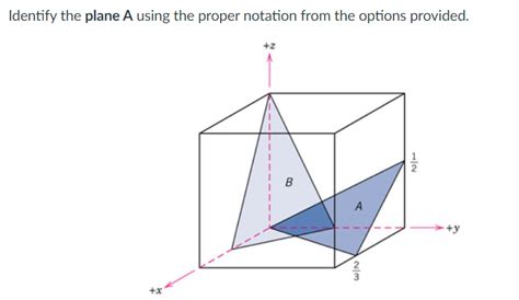 Solved Identify The Plane A Using The Proper Notation From Chegg