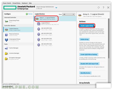 Smart Array P440 Create Multiple Logical Drives With Different Raid Levels In One Array Using