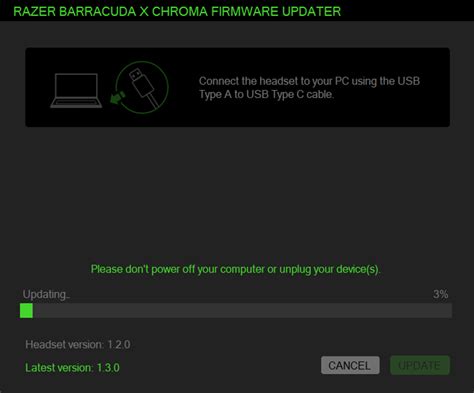 Razer Barracuda X Chroma Firmware Updater Rz04 0522