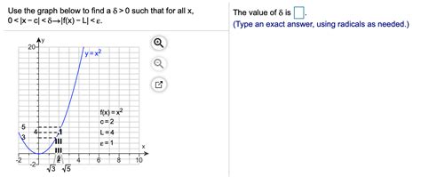 Solved Use the graph below to find a 8 >0 such that for all | Chegg.com