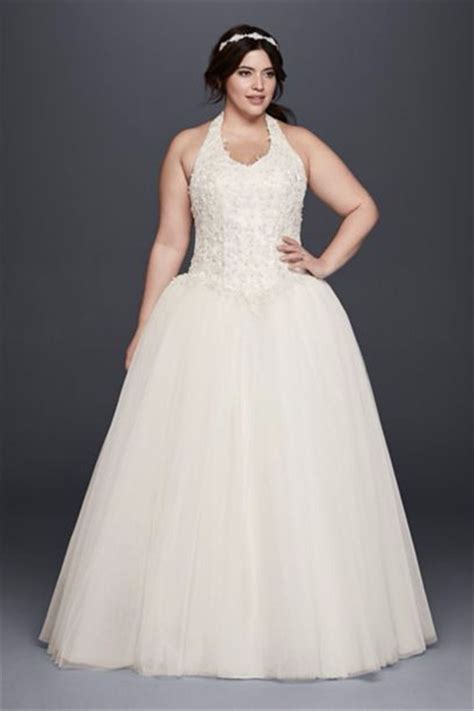 Halter Neck Wedding Dress Plus Size