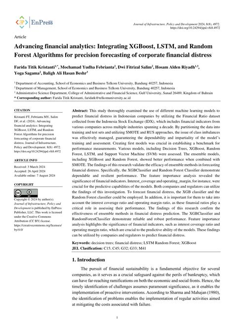 Pdf Advancing Financial Analytics Integrating Xgboost Lstm And