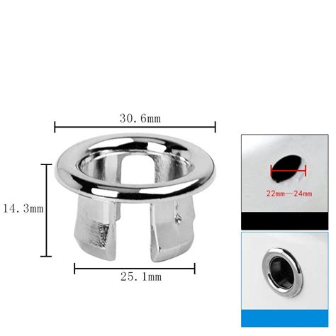 High Quality Bath Sink Round Ring Overflow Cover Spare Sink Basin Cap Tidy Chrome Trim