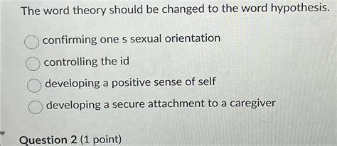 Solved The word theory should be changed to the word | Chegg.com