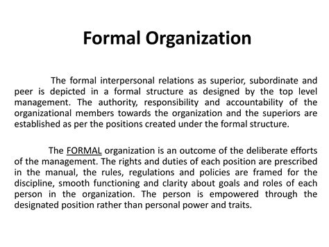 Formal And Informal Organizational Structure Ppt