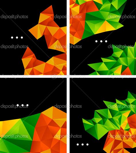 Set Of Geometric Triangle Vector Backgrounds Stock Vector By ©akomov 14919485