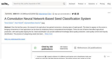 A Convolution Neural Network Based Seed Classification System