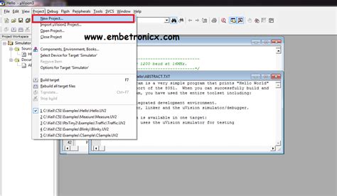 How To Create Project In Keil IDE For Projects