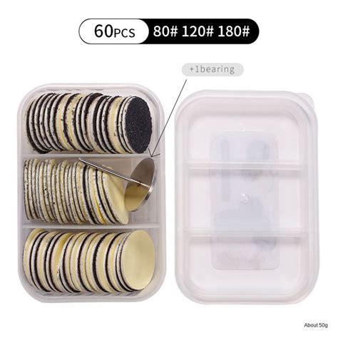 Badu Bg 60pcs Box Професионална шкурка за мъртва кожа на краката Рашпил за крака Педикюр 80 120