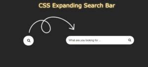 Expanding Search Bar Using HTML CSS Code Demo