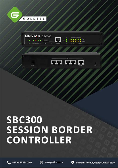 Dinstar Sbc300 Session Border Controller Datasheet V2 Goldtel