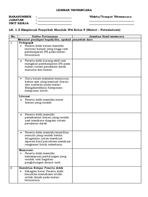 Lembar Wawancara Pdf
