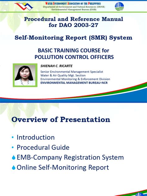 16 Lecture On Self Monitoring Report Smr Shienah Ricarte Pdf