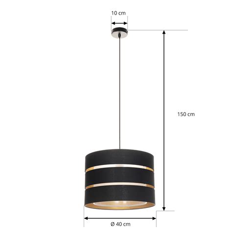 Lindby Suspension Tsomo Ø 40 Cm Noir Tissu E27 Luminairefr