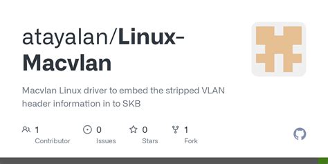 github atayalan linux macvlan macvlan linux driver to embed the