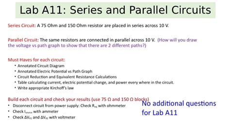 Series And Parallel Resistor Circuits Lab