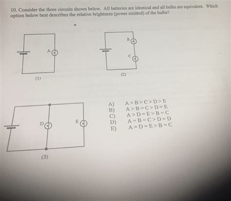 Solved 10. Consider the three circuits shown below. All | Chegg.com