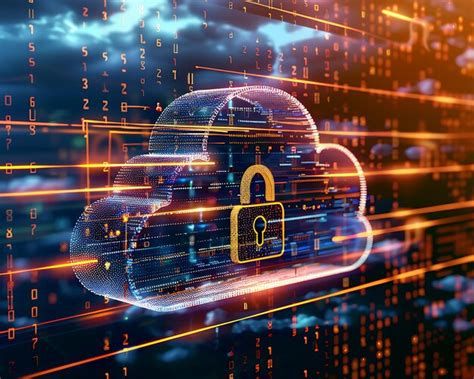 Digital Locks Securing Cloud Data Layers Of Protection Visible Premium Ai Generated Image