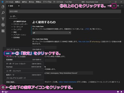 vscodeでsettings jsonを編集 プログラミング探して！