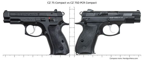 Cz 75 Compact Vs Cz 75d Pcr Compact Size Comparison Handgun Hero