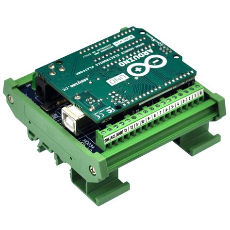 din rail mount pinout breakout terminal block module for arduino uno r3