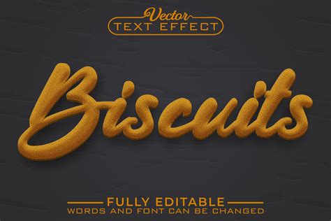 Biscuits Editable Text Effect Template Graphic By Stella Design · Creative Fabrica