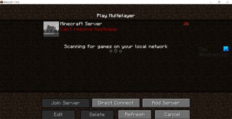 Fix Minecraft Cant Resolve Hostname Issue Thewindowsclub Mokokil